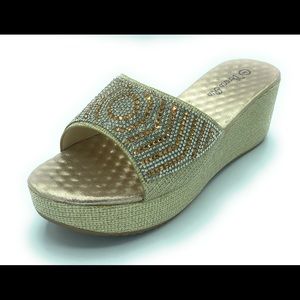 Verano Rio | Shoes | Verano Rio Womens 9288 Wedge Sandals Gold Size 8 ...